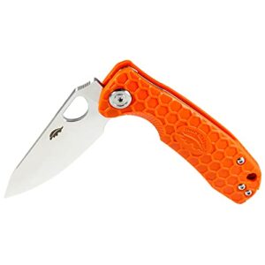 honey badger leaf pocket knife for men and women - folding pocket knife with clip, mini folding knife, multitool knife, outdoor camping knife, small pocket knife, lightweight pocket knife - medium orange