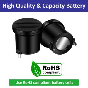 Enerpe R21 R22 R51 and Microlite Replacement Battery High Capacity Compatible with Invisible Fence Receiver Collars 8-Pack