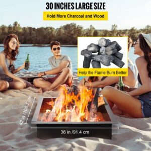 VEVOR Fire Pit Ring, 42-Inch Outer/36-Inch Inner Diameter Fire Pit Liner,1.5 mm Thickness Fire Pit Insert, DIY Fire Ring On & In-Ground, Smokeless Bonfire Liner with Easy Assembly for Outdoors