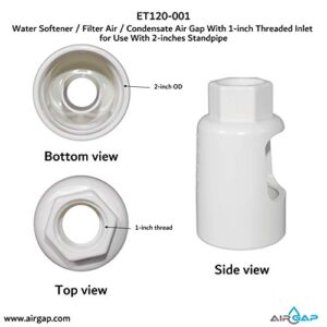 Water Softener/Filter Air/Condensate Air Gap With 1-inch Threaded Inlet for Use With 2-inches Standpipe (ET120-001, G-200, DLA-G20)