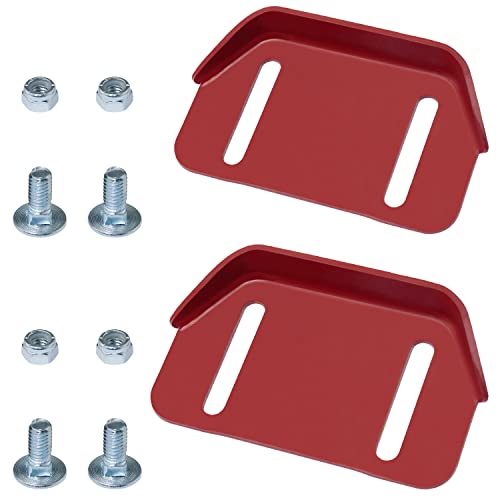 CheeMuii 784-5580 784-5580-0637 Skid Shoe Set Red for Cub Cadet MTD Troy Bilt Storm Snow Boss 524 826 Snowthrower Snowblower