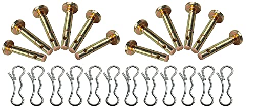 12 pcs 738-04124A and 714-04040 Shear Pins and Cotter Pins for Cub Cadet MTD Troy Bilt Snowblowers