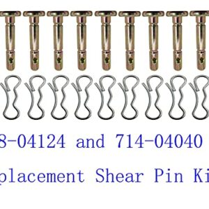 12 pcs 738-04124A and 714-04040 Shear Pins and Cotter Pins for Cub Cadet MTD Troy Bilt Snowblowers