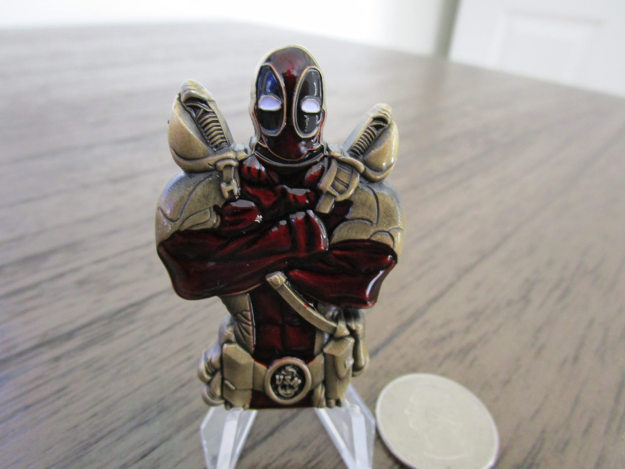 Oneworldtreasures Superhero Deadpool Dead Pool Marvel USN Chief CPO Challenge Coin