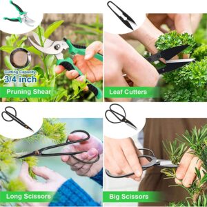 Bonsai Tools Kit- 24 PCS Bonsai Tree Kit Tools for Beginners, Bonsai Tool Set Bonsai Starter Trimming Care Kit Include Pruning Shears, Scissors, PU Leather Bag