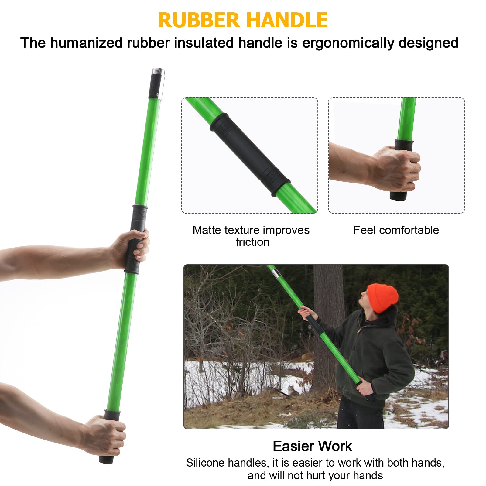 26 Feet Tree Pole Pruner Manual Branches Trimmer Tree Branch Garden Tools Loppers Hand Pole Saws Extendable Height