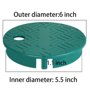 Valve Box Cover Lid Sprinkler Valve Box Lid Replacement ID 5.5" OD 6" for Circular Irrigation Control 2 Pieces