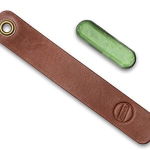 Knafs - Leather Strop for Honing Pocket Knives - Includes Stropping Compound