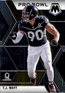 2020 panini mosaic #254 t.j. watt pro bowl pittsburgh steelers football