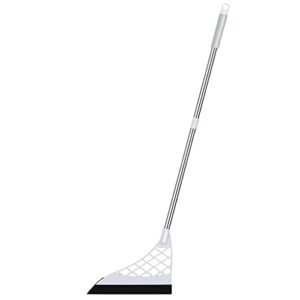 yeahii multifunction magic broom, 2-in-1 sweeper,easy dry the floor and remove dirt and hair remover, liquid, glass wiper, super sweeper broom for living room, kitchen, bathroom (new white)