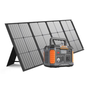 baldr solar generator 500w, 400wh portable power station with 120w solar panel