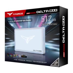 TEAMGROUP T-Force Delta RGB SSD Lite (Dramless) 512GB with 3D NAND 2.5 Inch SATA III Internal Solid State Drive (R/W Speed up to 550/500 MB/s) Black - T253TR512G3C323