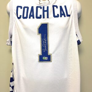 John Calipari Kentucky WIldcats Signed Autograph Custom Jersey White Coach CAL Beckett Witnessed Certified