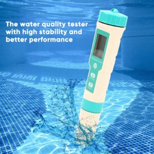 Agatige Water Quality Tester, C-600 7 in 1 pH Tester, EC Meter, TDS Meter, ORP Tester, Salt Tester, SG & Temp Meter, 0-10000ppm High Accuracy Water Test Meter for Drinking Water, Aquariums,Hydroponics