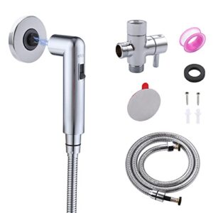 evita handheld bidet sprayer for toilet, magnetic bidet sprayer -adjustable water pressure, bathroom cloth diaper bidet toilet sprayer kit with hose-easy to install for baby wash, feminine wash