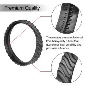 Garbage fighter R0526100 Exact Tire Track Replacement Compatible with Zodiac Baracuda MX8 Elite, MX6 Elite, MX8, Mx6 Ground Pool Cleaner (4 Pack) Made of Premium, Heavy Duty Rubber