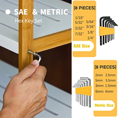 WHOMASS Magnetic Screwdriver Set 51 PCS with Case and Supper Magnet, Professional Screwdriver Set Includes Slotted/Phillips/Hex/Torx/Square/Pozi Head Non-Slip for Repair Home Improvement Craft