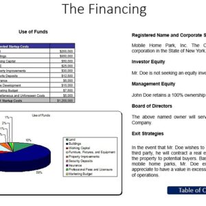 Mobile Home Park Business Plan