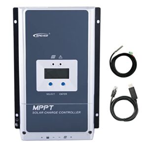 aleyfeng epever 50amp mppt solar charge controller,12v/24v/36v/48vdc 150v 2500w solar panel regulator for lithium lead-acid gel/sealed/flooded battery,lcd display parameter adjust, tracer5415an/rs485