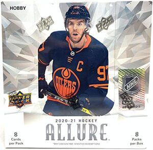 2020/21 upper deck allure nhl hockey hobby box (8 pks/bx)