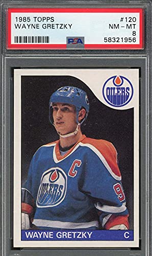 Wayne Gretzky 1985 Topps Hockey Card #120 Graded PSA 8