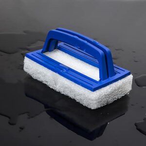 uoark hand-held sponge swimming pool brush,hand-held bath scrubber,heavy duty scrub sponges,sponge brush,tile scrub brush for cleaning pool walls & tile of cleaning.