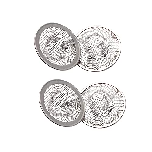 UUYYEO 20 Pcs Small Mesh Sink Strainer Stainless Steel Mesh Round Filter Garbage Disposal Basket Filter Drain Hair Catcher