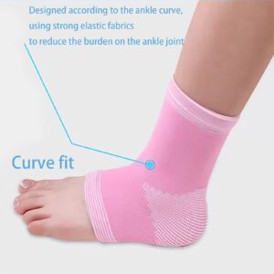 TXBONA 1 Pair Kids Compression Sleeves Foot Arch Support,Kids Children Ankle Brace,Plantar Fasciitis Sock for sprained ankle or sports (Black)