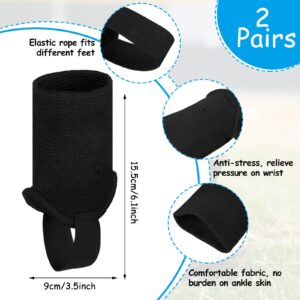 2 Pairs Black Ankle Protector Soccer Ankle Guard Pads Elastic Football Ankle Protection Ankle Soccer Support Guards Soccer Ankle Support Pads for Running Basketball Ankle Soccer Football Supplies