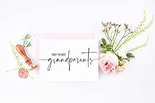 Pregnancy Announcement Card for Grandparents, New Great Grandparents Baby Reveal Card from Grandson or Granddaughter, for Grandma and Grandpa (Grandparents)