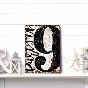 Custom Made Party Of Your Family Size Metal Decor Sign For Kitchen Or Dining Room