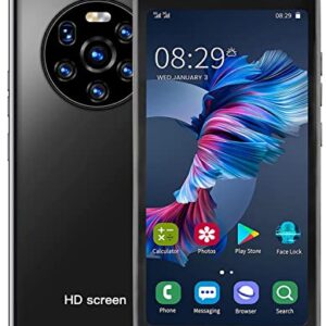 SHYEKYO Smartphone, Mate40 Pro 5.45in Dual Card Dual Standby Unlocked Cellphone, HD Large Screen Face Unlock Smartphone, for Android (Black)