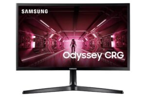 samsung 24" fhd 1080p crg5 curved gaming monitor, 144hz, 4ms, exclusive gamer settings, amd radeon freesync, eye saver mode, 3000:1 contrast ratio, black