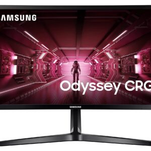 SAMSUNG 24" FHD 1080p CRG5 Curved Gaming Monitor, 144Hz, 4ms, Exclusive Gamer Settings, AMD Radeon FreeSync, Eye Saver Mode, 3000:1 Contrast Ratio, Black