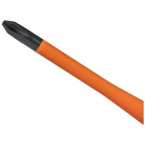 Klein Tools 6936INS Insulated Screwdriver, 1000V Slim Profile Tip, #2 Phillips with 6-Inch Shank, Cushion-Grip Handle