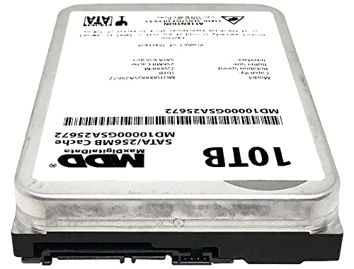 MaxDigitalData (MD10000GSA25672) 10TB 7200RPM SATA 6Gb/s 256MB Cache 3.5inch Internal Desktop Hard Drive - 3 Years Warranty (Renewed)