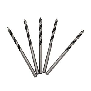 brad point drill bits 3mm (1/8") wood drill bit set woodworking drills high carbon steel for furniture hardwood softwood cupboard wardrobe 5 pack