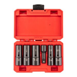 tekton 1/2 inch drive thin wall impact flip socket set (6-piece) | sif92400