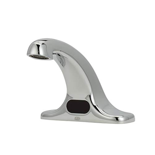 Zurn Z6915-XL-SSH AquaSense Centerset Sensor Faucet with 0.5 GPM Aerator, Single Stainless Supply Hose, and 4" Deck-Mount Spout, Chrome