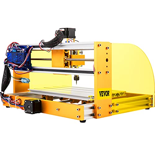 VEVOR CNC Router Machine, 3018-PRO w/GRBL Offline Control, Limit Switches & Emergency-Stop, PCB PVC Wood leather Engraving Machine, Dustproof Safe Acrylic Baffle, XYZ Working Area 300 x 180 x 45mm