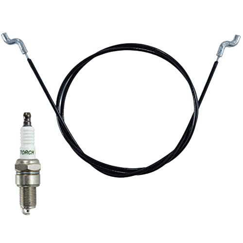 POSFLAG 762259MA Auger Drive Cable with F6RTC Spark Plug Replaces Murray 762259, 1501124MA for Murray 7524ES, 824LD, BL924R, CL61750R, HN421, ML61900R, MN421, PM40, PSB210, SN421, ST661BS Snowthrowers