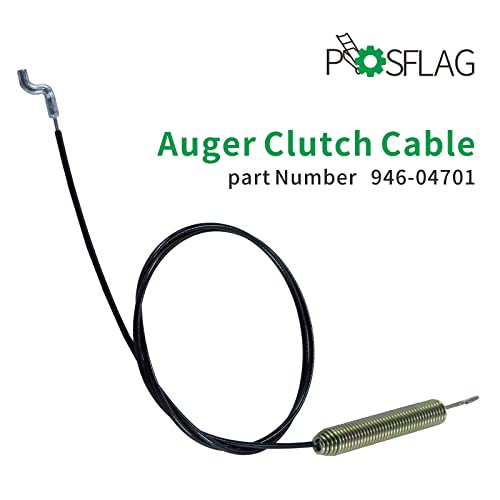 POSFLAG 946-04701 Auger Clutch Cable with Cable Tie Replaces MTD 946-04701 Auger Cable, 746-04701, 946 04701, 746 04701 for Troy-Bilt Squall 2100, 179E, 208 XP, 208E, 280EX, 123R Snowblowers