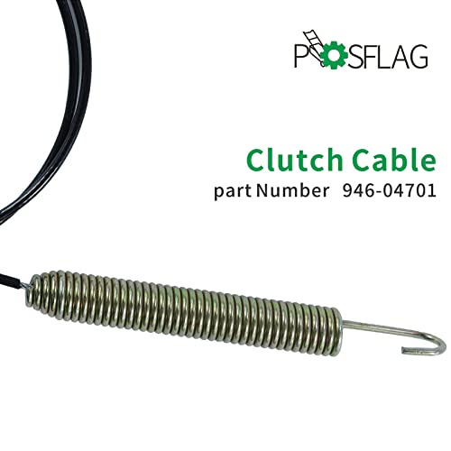 POSFLAG 946-04701 Auger Clutch Cable with Cable Tie Replaces MTD 946-04701 Auger Cable, 746-04701, 946 04701, 746 04701 for Troy-Bilt Squall 2100, 179E, 208 XP, 208E, 280EX, 123R Snowblowers