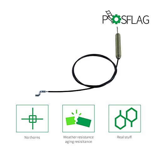 POSFLAG 946-04701 Auger Clutch Cable with Cable Tie Replaces MTD 946-04701 Auger Cable, 746-04701, 946 04701, 746 04701 for Troy-Bilt Squall 2100, 179E, 208 XP, 208E, 280EX, 123R Snowblowers