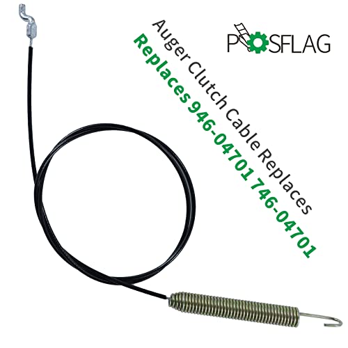 POSFLAG 946-04701 Auger Clutch Cable with Cable Tie Replaces MTD 946-04701 Auger Cable, 746-04701, 946 04701, 746 04701 for Troy-Bilt Squall 2100, 179E, 208 XP, 208E, 280EX, 123R Snowblowers