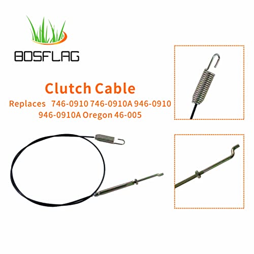 BOSFLAG 746-0898 Clutch Cable with 570682 Primer Bulb Replaces MTD 946-0898, 746-0898A, 746-0898B for MTD SB855, SB1150W, SB850W, SB550, SB750, SB1150T, SB950T, Cub Cadet 522E, 724E, 926E Snowblowers