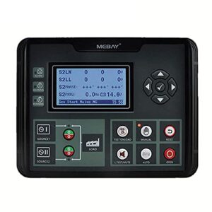 YOKDEN ATS520 Generator Genset Controller Panel ATS Controller Control Auto Transfer Switch Dual Power DC 8V-36V AC 90-280V Single Phase Three Phase 3.5” LCD Screen