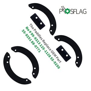 POSFLAG HS520 Paddles with 76322-V10-020 Scraper 22431-V10-013 Drive Belt Replaces 06720-V10-020, 72427-V10-020 for Honda HS520A, HS520 AS, HS520 ASA, HS720 AA, HS720 AMA 20" Snow Blowers