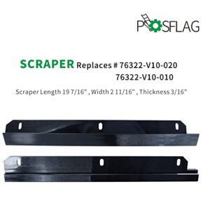 POSFLAG HS520 Paddles with 76322-V10-020 Scraper 22431-V10-013 Drive Belt Replaces 06720-V10-020, 72427-V10-020 for Honda HS520A, HS520 AS, HS520 ASA, HS720 AA, HS720 AMA 20" Snow Blowers