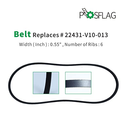 POSFLAG HS520 Paddles with 76322-V10-020 Scraper 22431-V10-013 Drive Belt Replaces 06720-V10-020, 72427-V10-020 for Honda HS520A, HS520 AS, HS520 ASA, HS720 AA, HS720 AMA 20" Snow Blowers